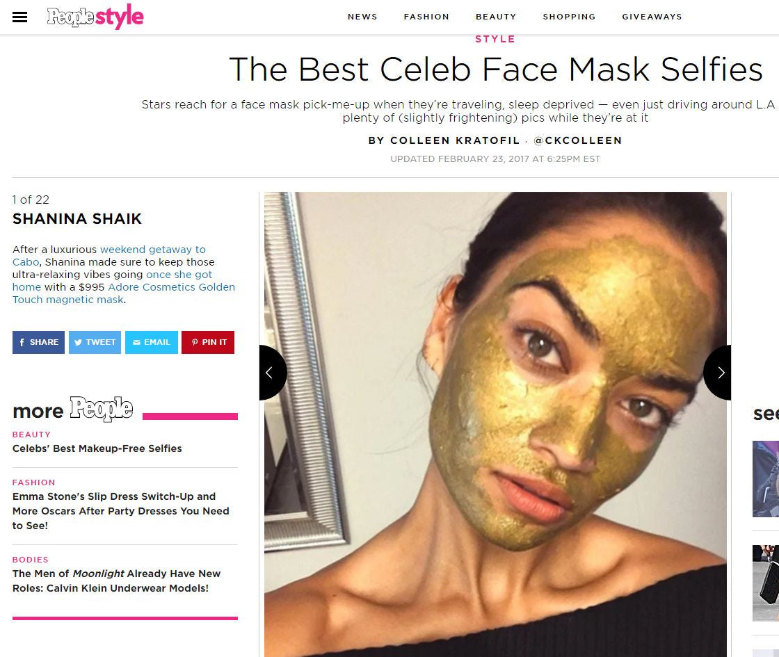 Adore Cosmetics Golden Touch Magnetic Facial Mask featured on People