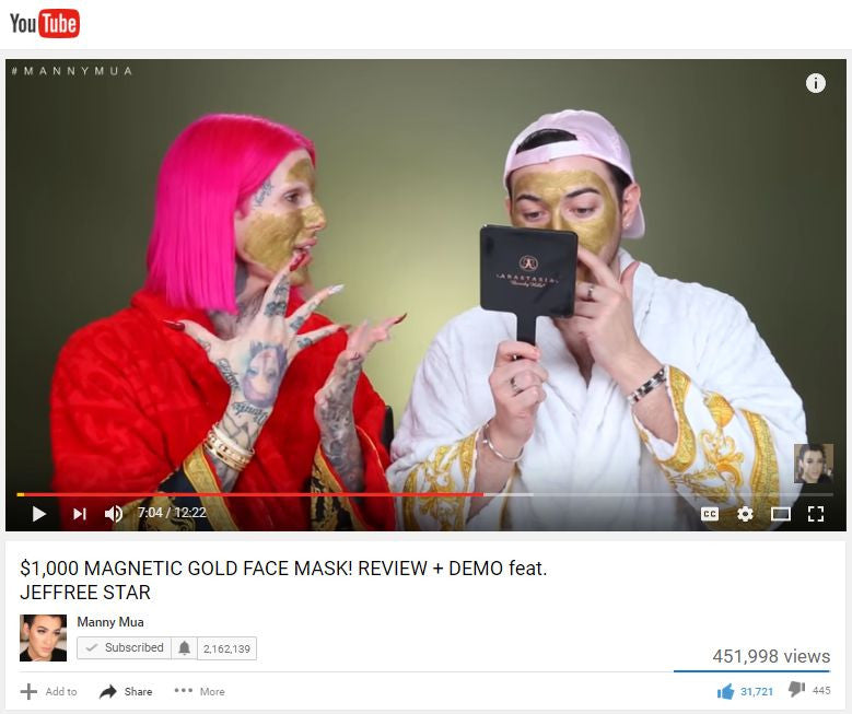 Adore Cosmetics Golden Touch Magnetic Facial Mask Reviewed by Manny Mu